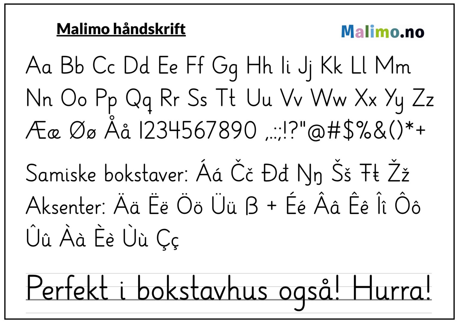 Skriftforming med håndskrift, stavskrift og løkkeskrift - Idebank